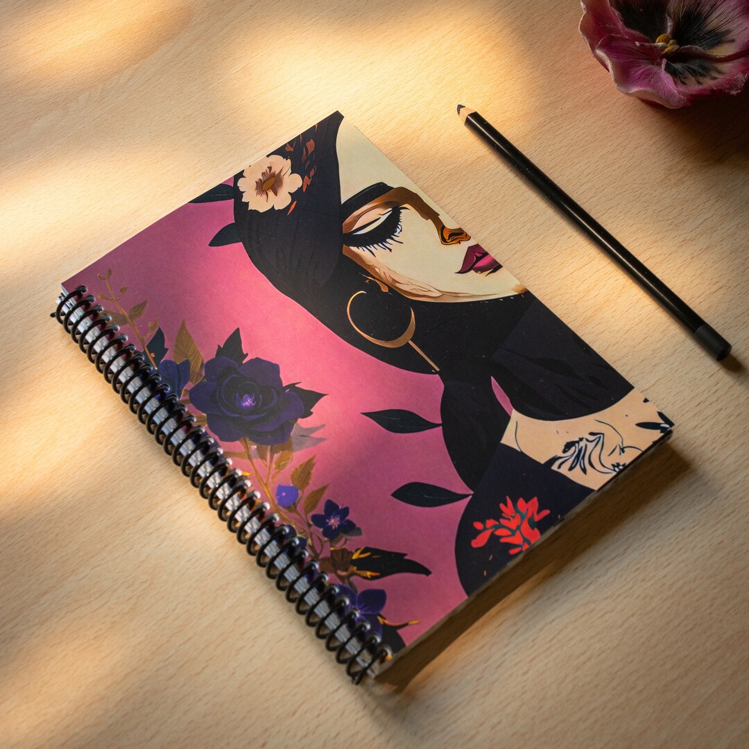 Gothic and Punk Flip Book Diary - for Dark-themed Writing Drawing - A5 ...