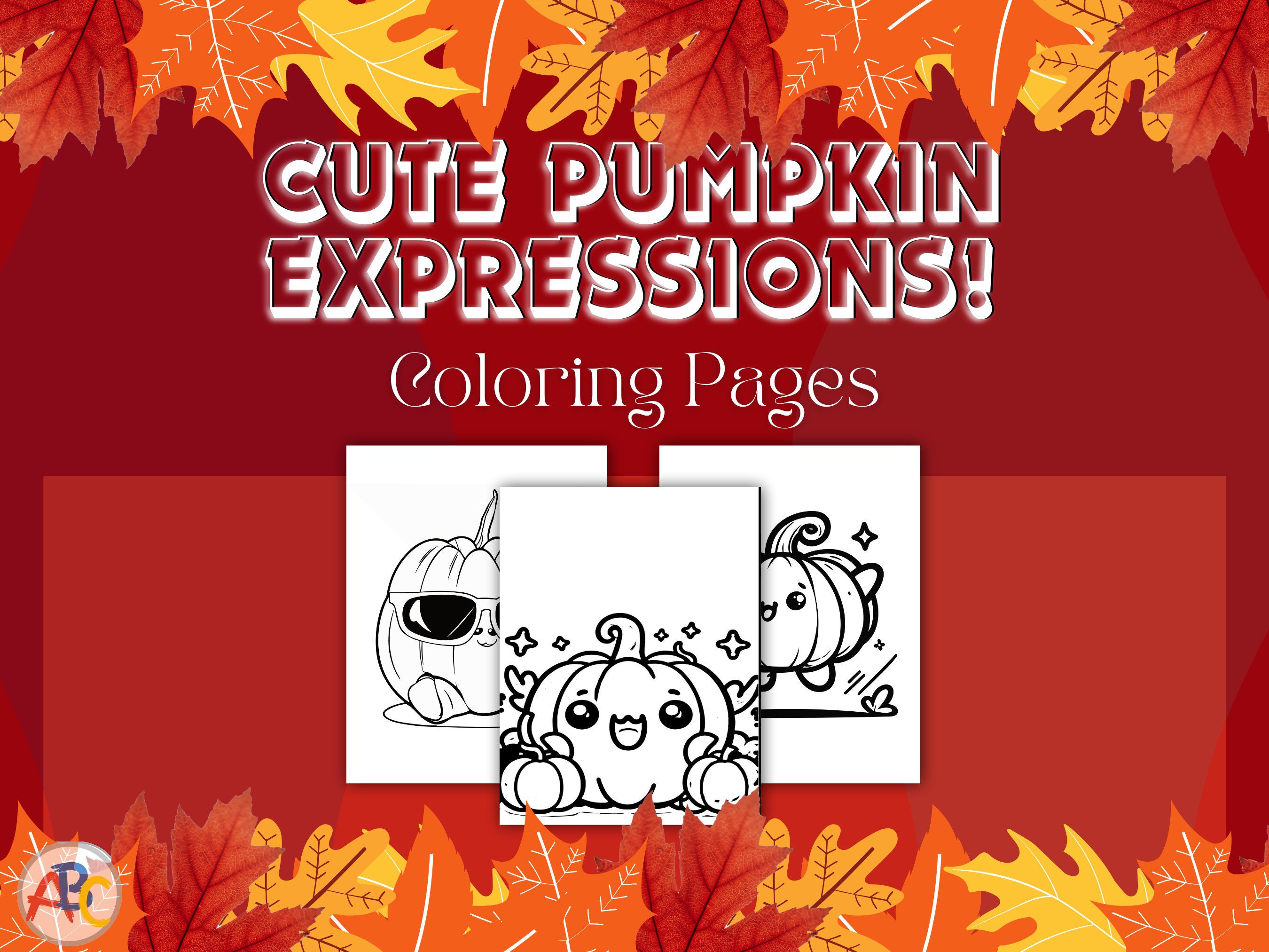 Cute Pumpkin Expression Coloring Pages | Halloween Printable Coloring ...