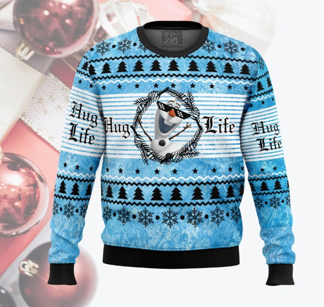 Hug Life Olaf Frozen Ugly Christmas Sweater All Over Print - Etsy