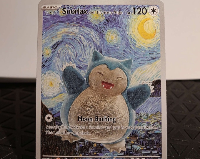 Snorlax With the Starry Night Van Gogh Inspired Perfect Gift for Poke ...
