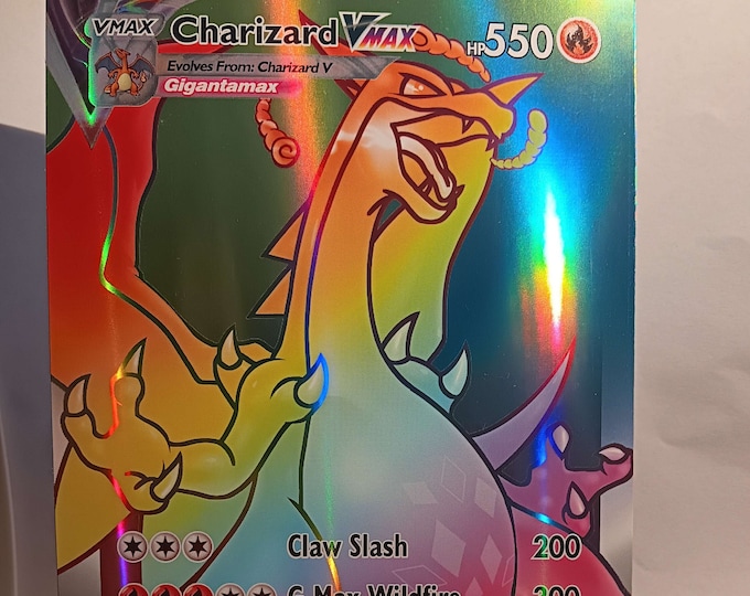 Charizard VMAX Gigantamax 550HP Full Art Jumbo Perfect Gift for Poke ...