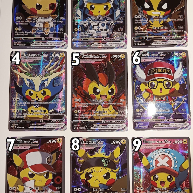 Pikachu Cosplay Cards - Etsy