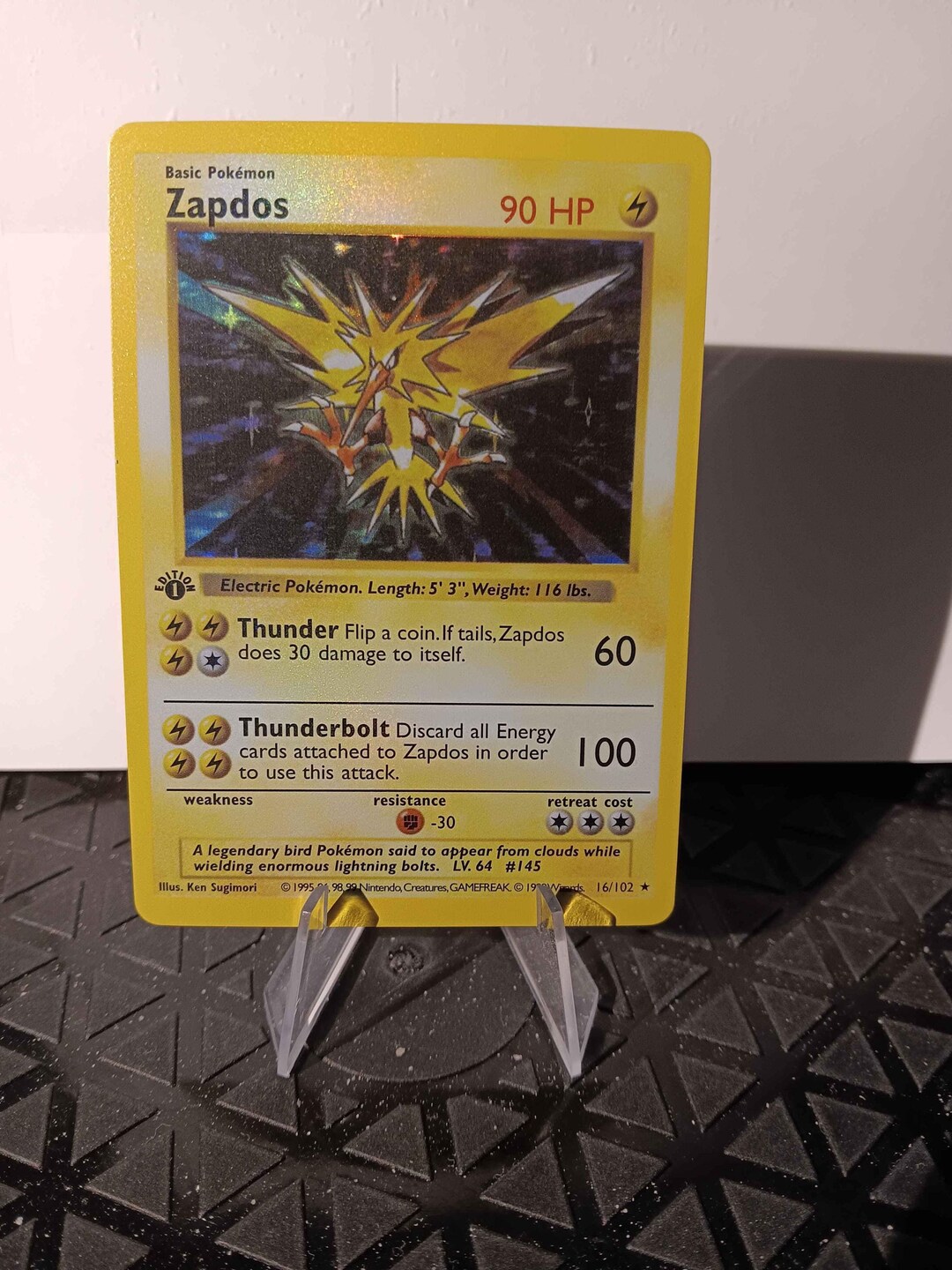 Zapdos 1st Edition Shadowless - Perfect Gift for Kids or Poke Fans ...
