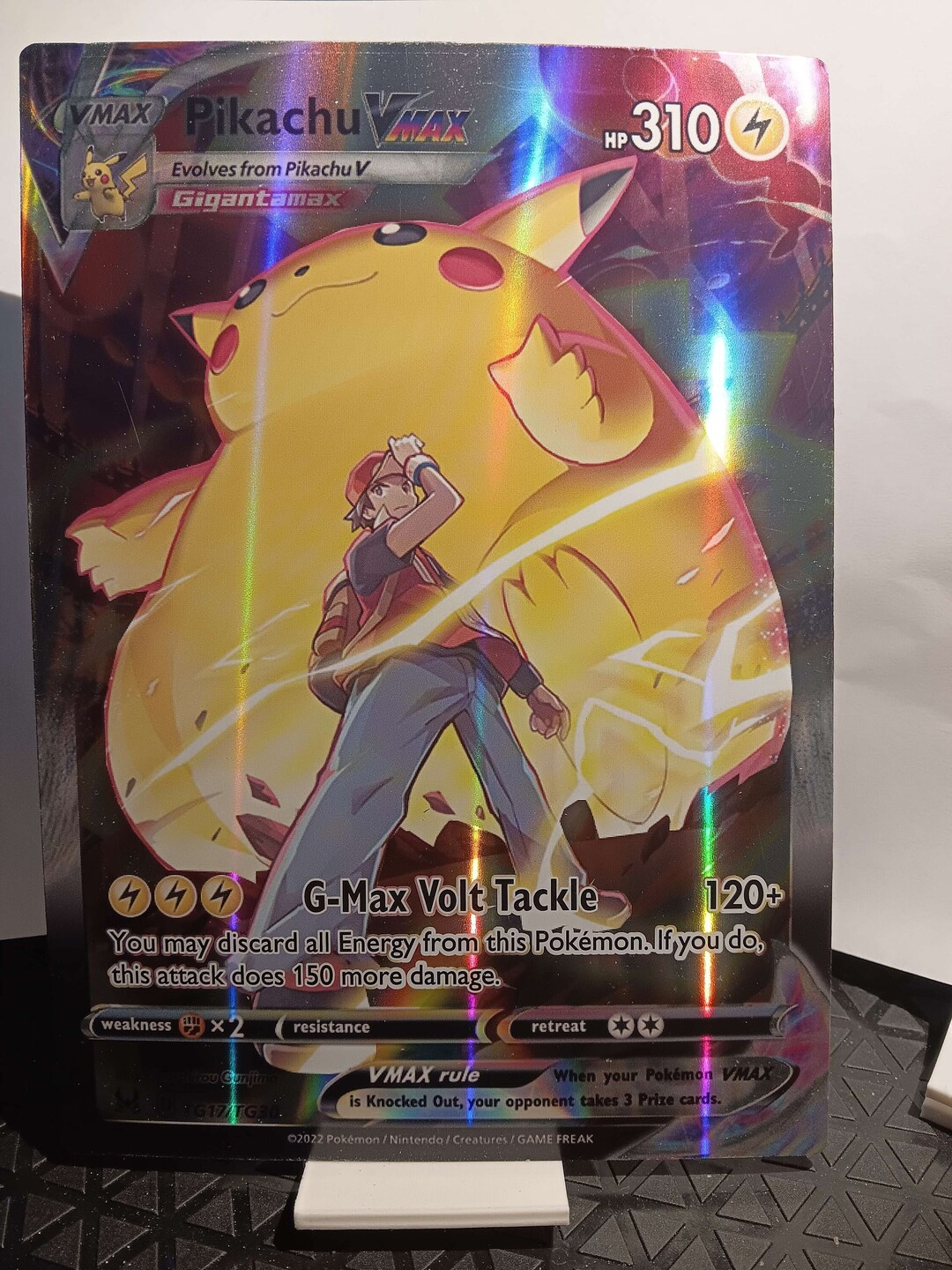 Pikachu VMAX Gigantamax Full Art Jumbo TG17/TG30 / Ultra Rare Perfect ...