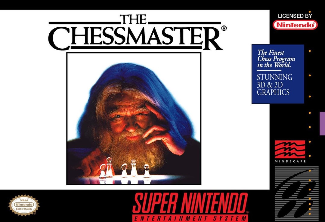 SNES the Chessmaster Box Art as A Poster 19inx13in Retro Poster Classic ...