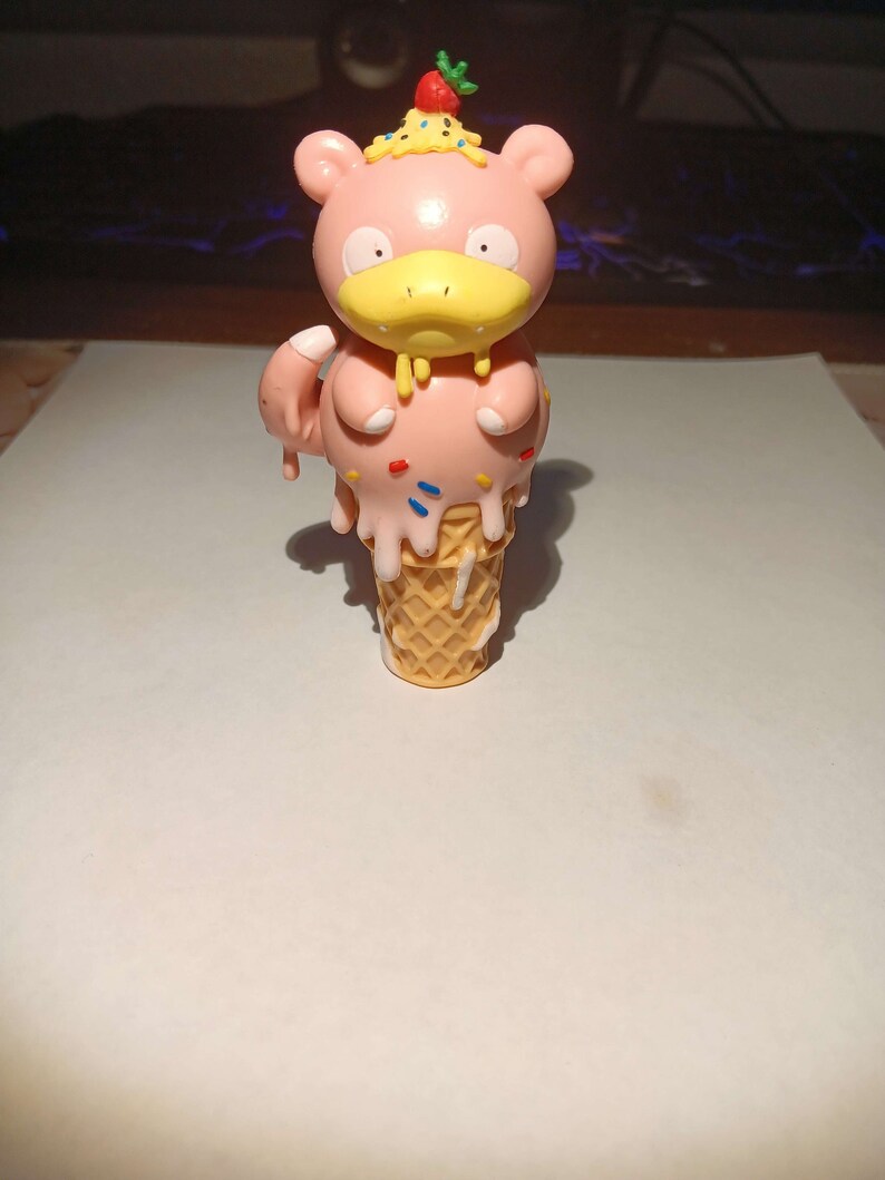 Slowpoke Ice Cream Cone Figure Cute Kawaii Roughly 3in. Tall Cake ...
