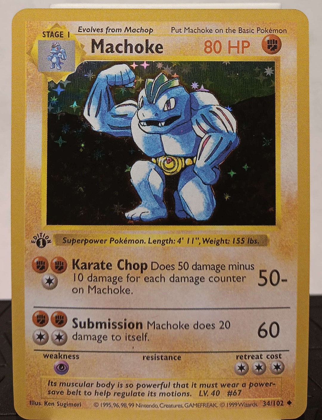 Machoke 1st Edition Shadowless Proxy - Perfect Gift for Kids or Poke ...