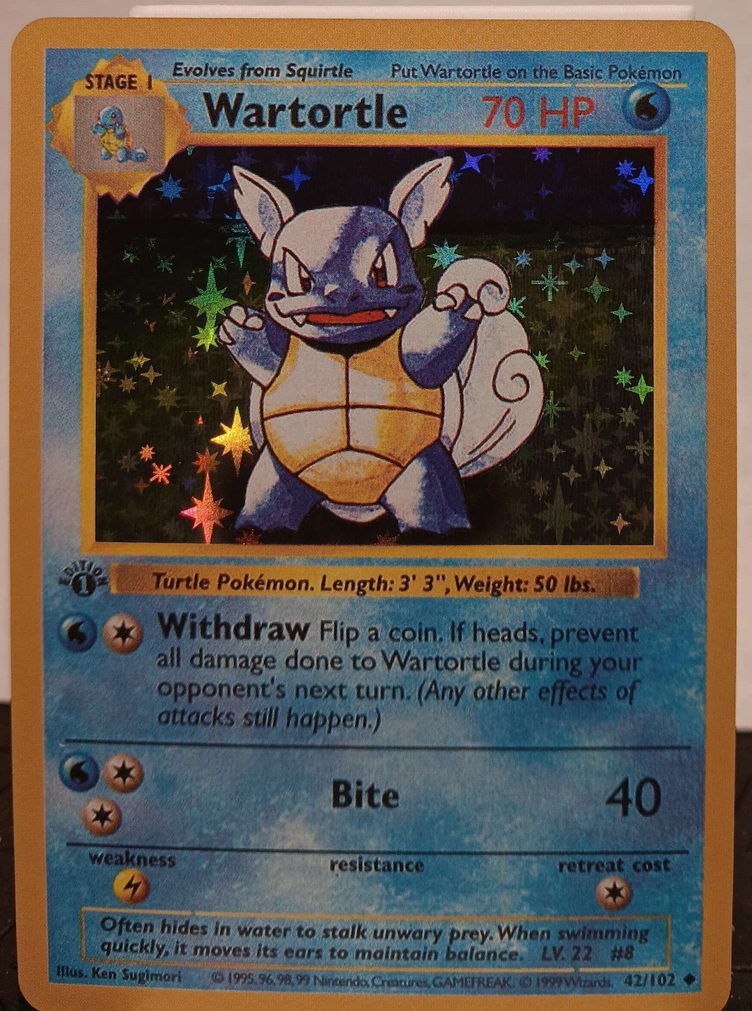 Wartortle 1st Edition Shadowless - Perfect Gift for Kids or Poke Fans ...