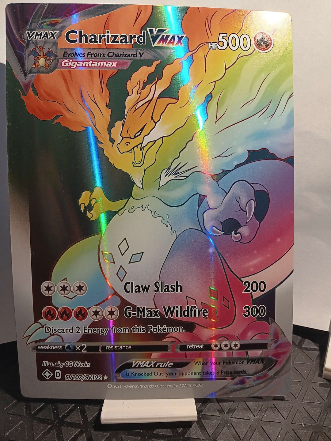 Charizard VMAX Gigantamax - 500HP - Full Art Jumbo - Perfect Gift for ...
