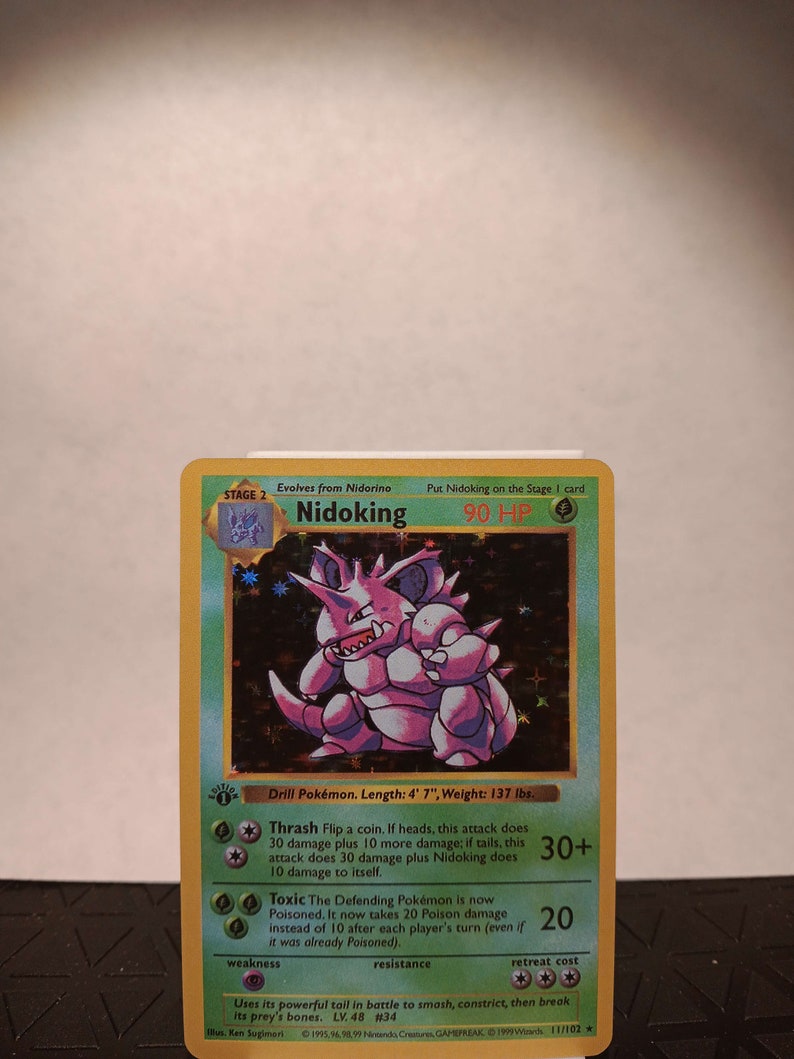 Nidoking 1st Edition Proxy Perfect Gift for Kids or Poke - Etsy