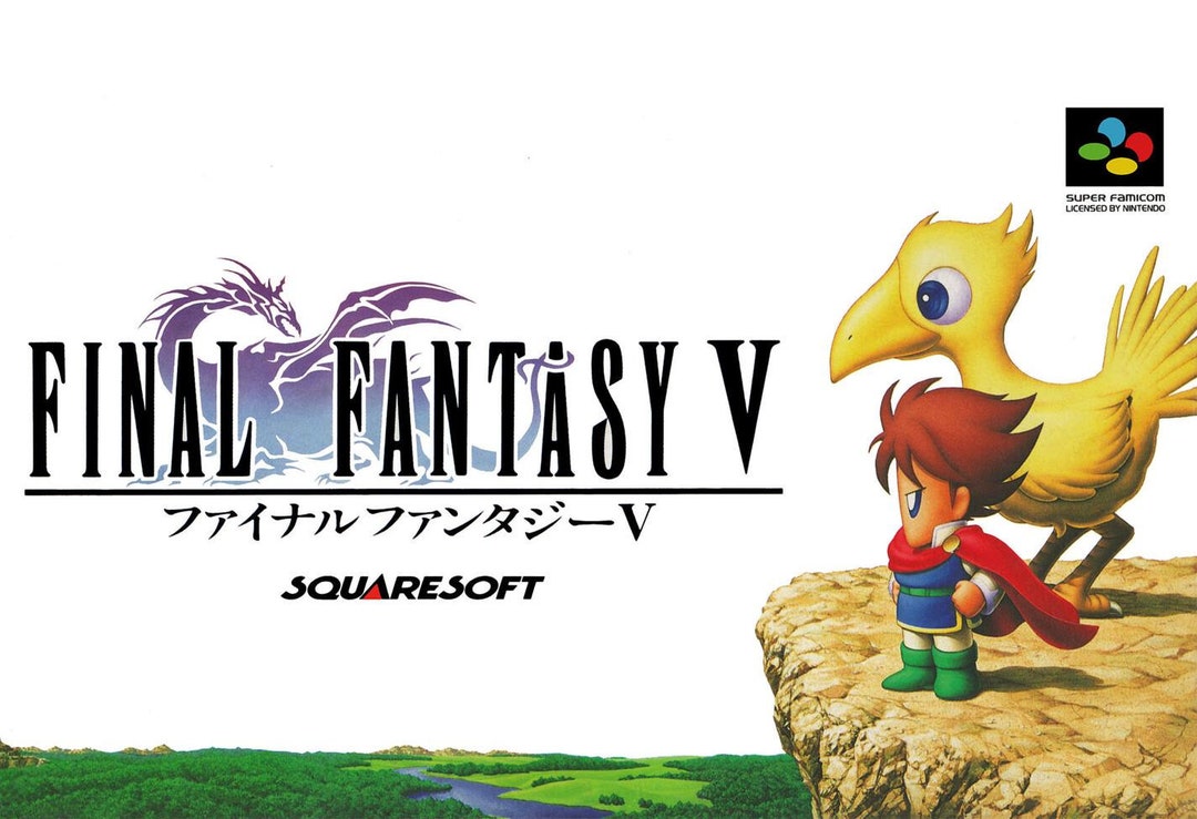 SNES Final Fantasy V 5 FFV FF5 Front Cover as A Poster 19inx13in Retro Poster Classic Poster ...