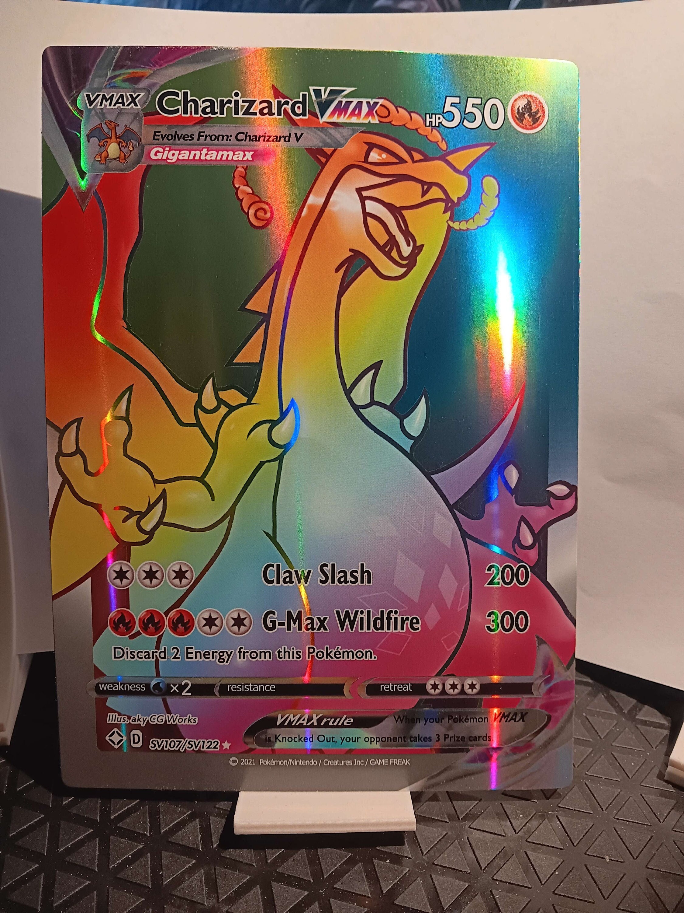 Charizard VMAX Gigantamax 550HP Full Art Jumbo Perfect Gift for Poke ...
