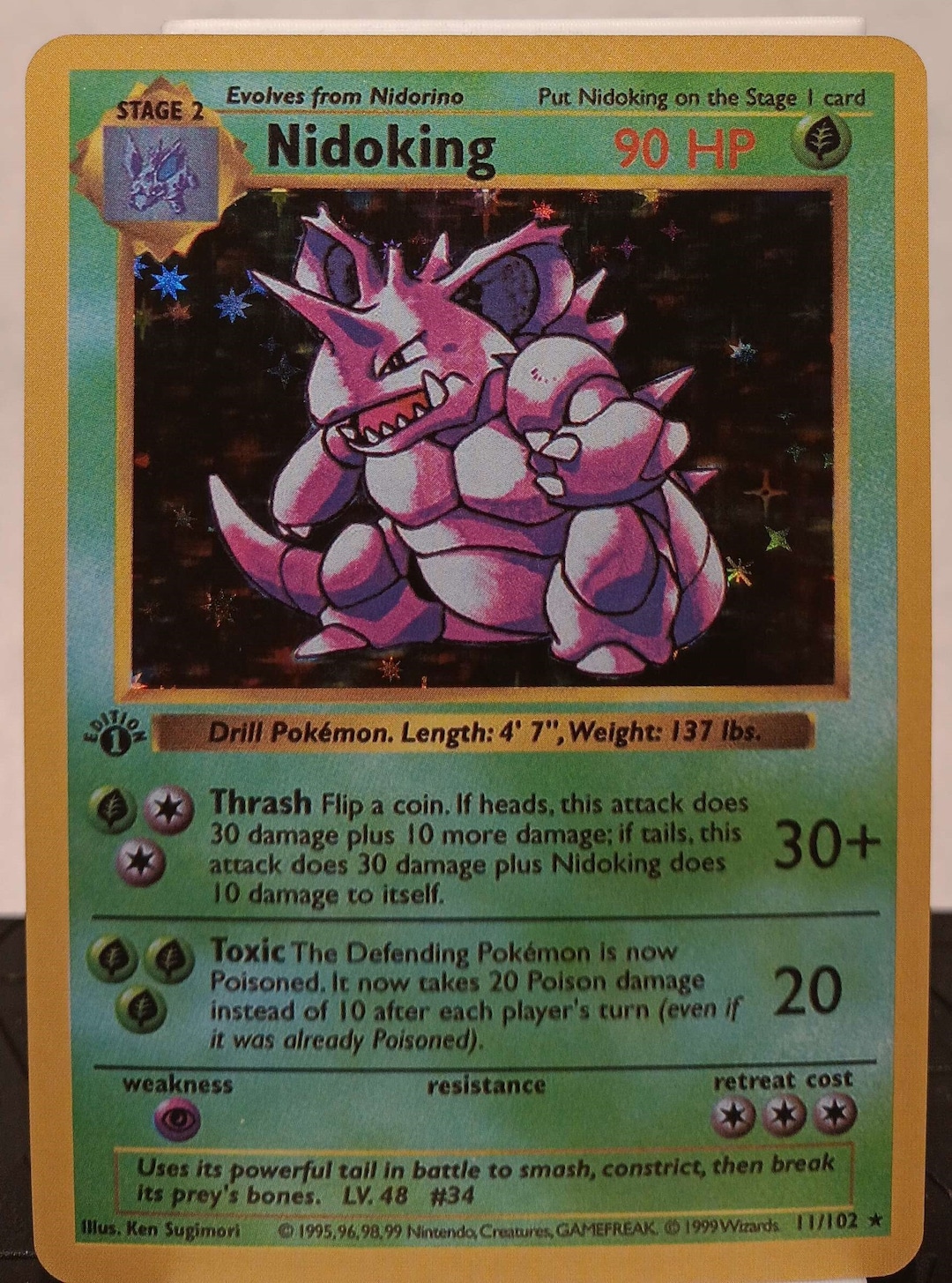 Nidoking 1st Edition Proxy Perfect Gift for Kids or Poke - Etsy