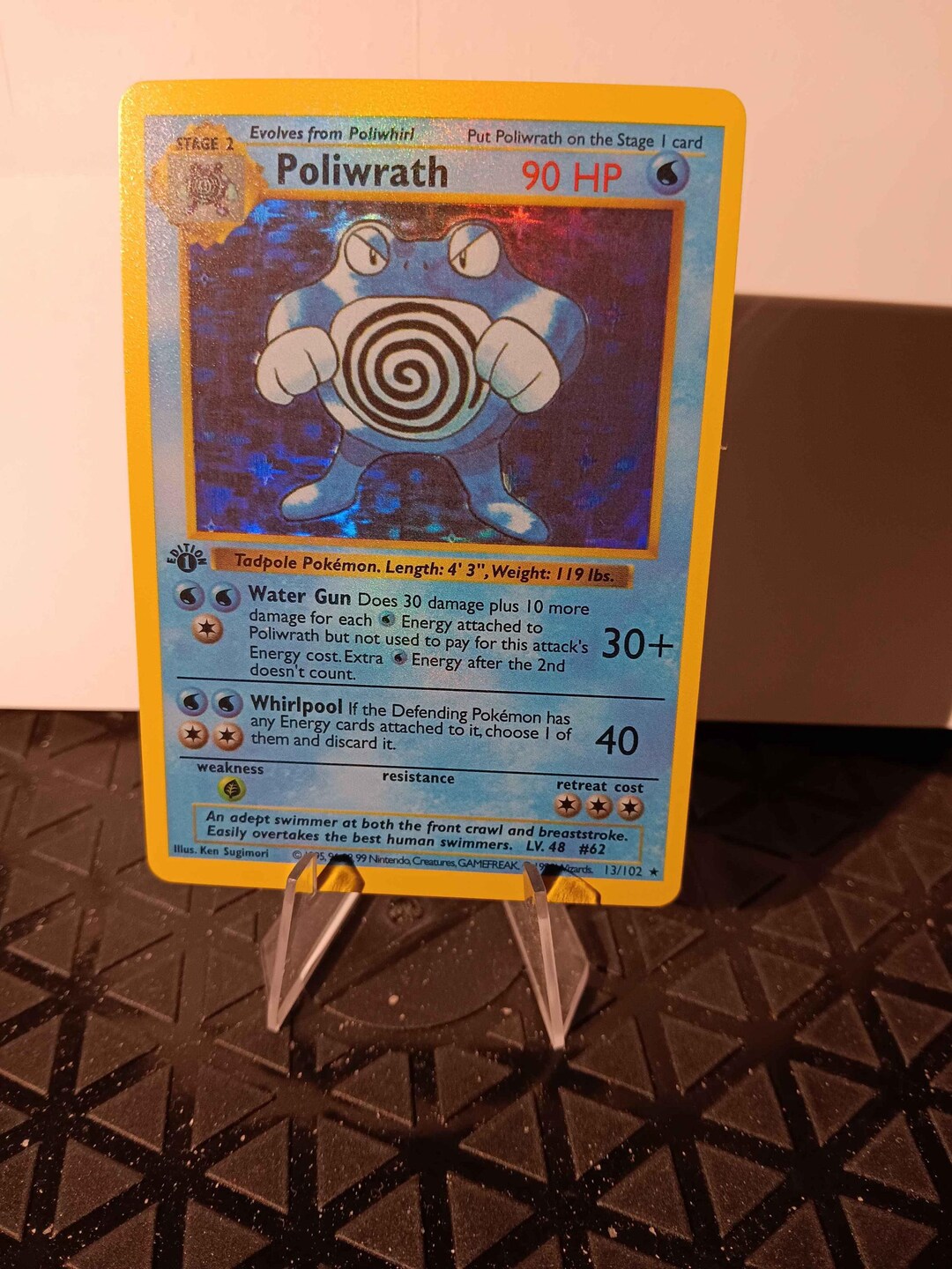 Poliwrath 1st Edition Shadowless Perfect Gift for Kids or Poke Fans NOT ...