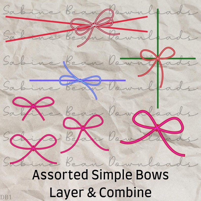 Bow SVG Bundle | Ribbon PNG, DXF Cut Files (digital Download) - Etsy