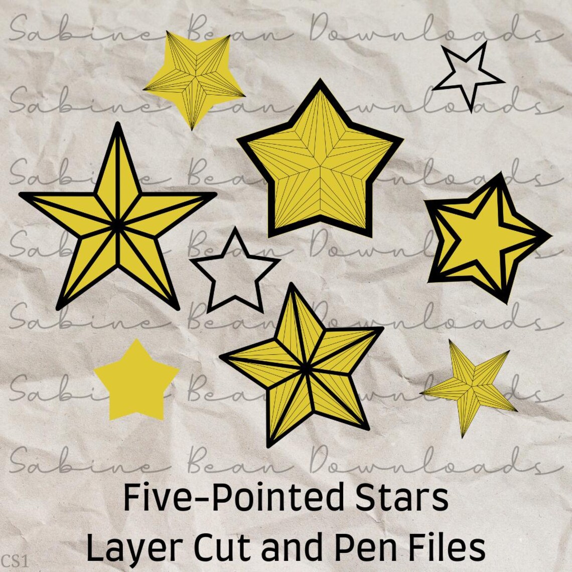 Five-pointed Stars SVG Bundle | PNG, DXF, Star Svg Download - Etsy