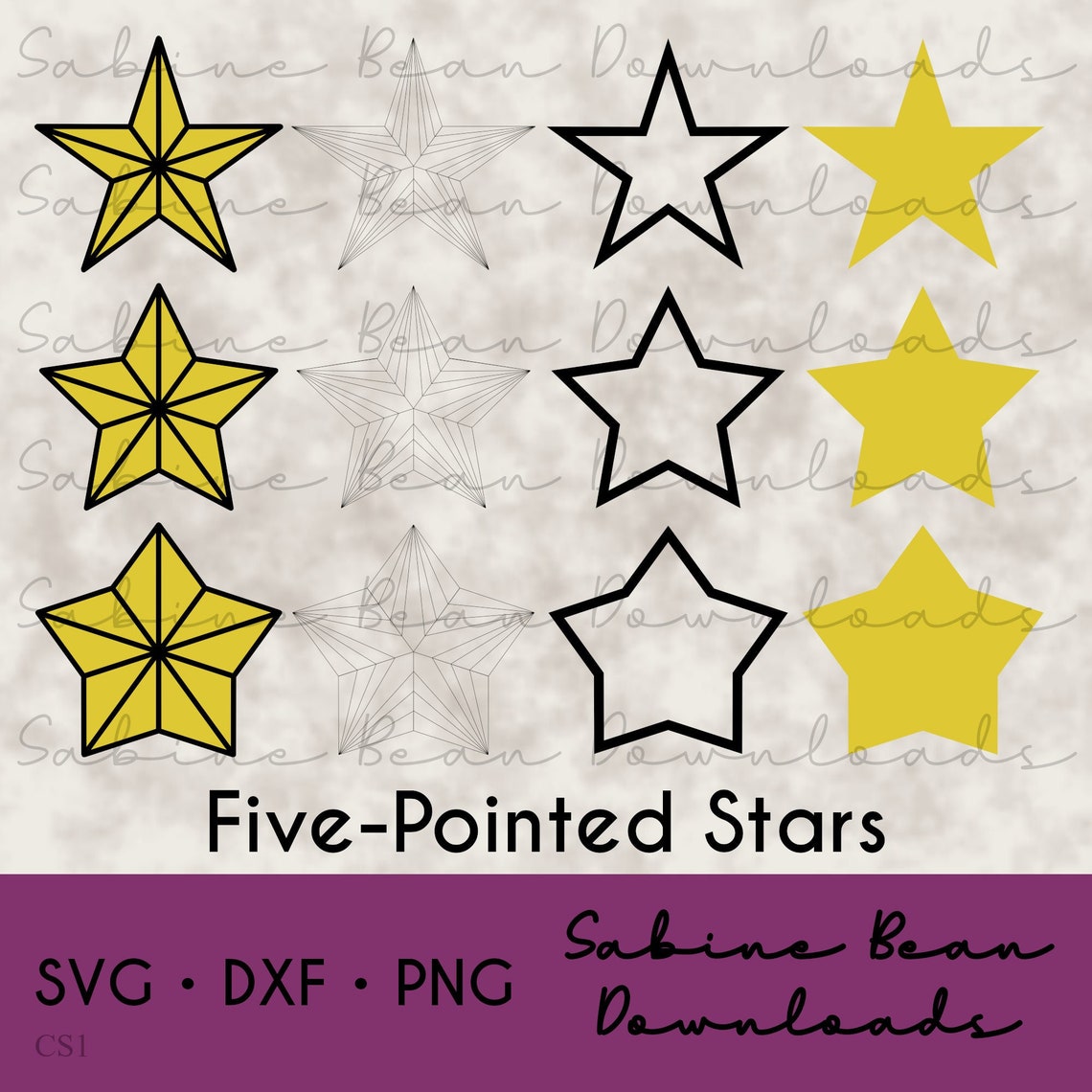 Five-pointed Stars SVG Bundle PNG DXF Star Svg Download - Etsy