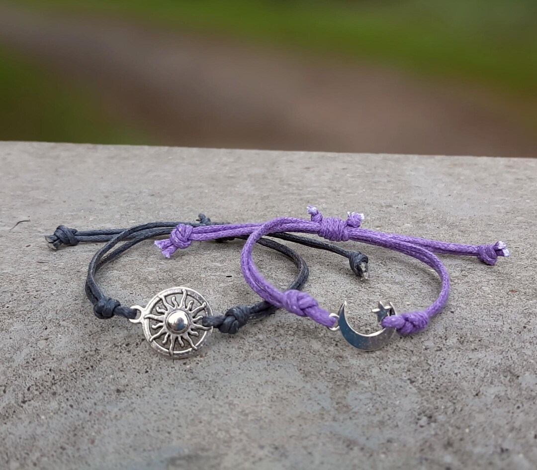 Couples Bracelets, Sun and Moon Bracelets, Matching Bracelets, His and ...