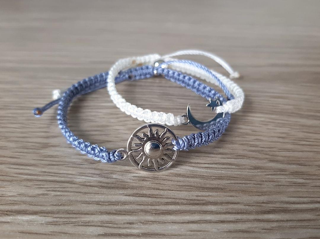 Magnetic Couples Bracelets, Sun and Moon, Matching Bracelets, His and ...