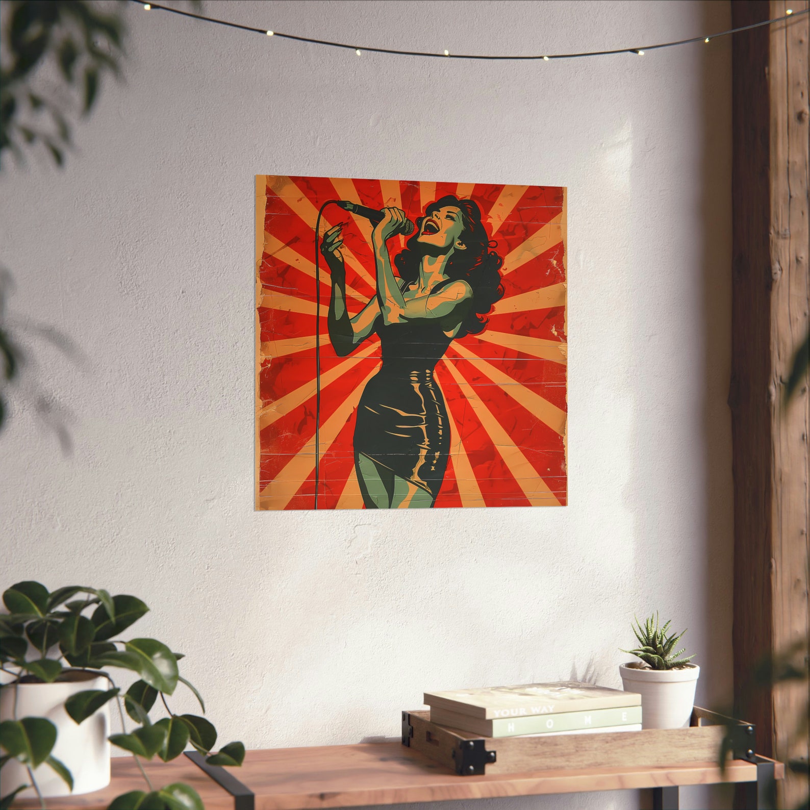 60s 70s Singer Poster Vintage Retro Colours Matte Vertical 70s Concert ...