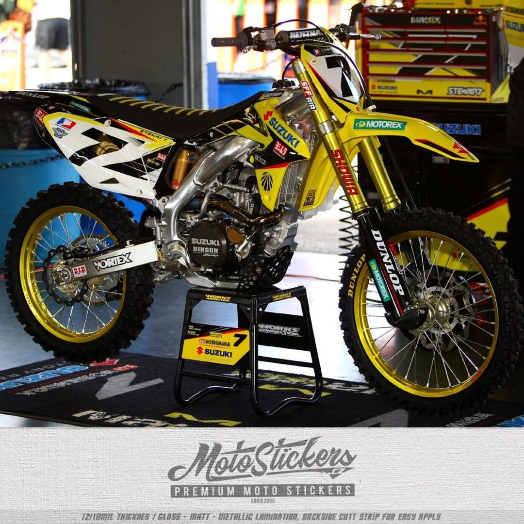 Suzuki RMZ 450 2008-2017 Vector Graphics MX Template 1:1 - James ...