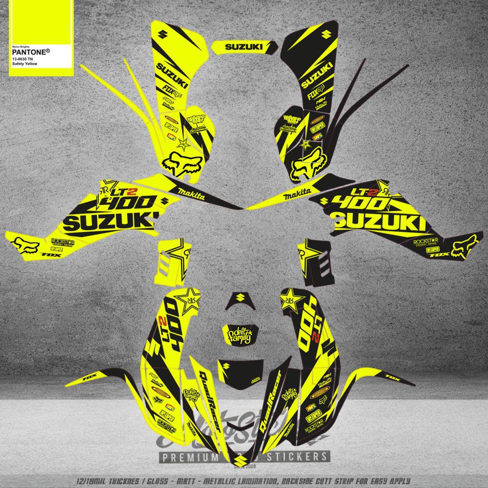Suzuki LTZ 400 2003-2008 Graphic Kit - Stickers (flou Yellow) - Etsy