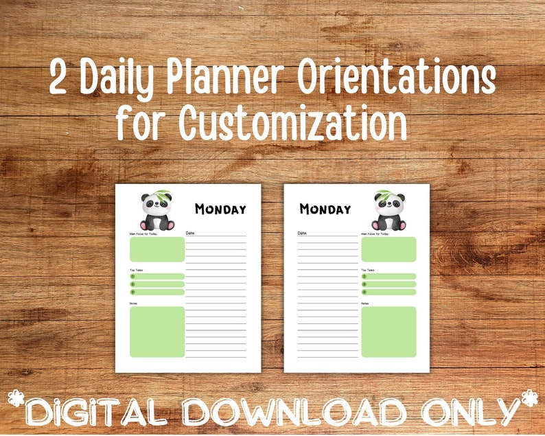 Panda Planner Bundle: Customizable Calendars, Lists, Trackers, and More ...