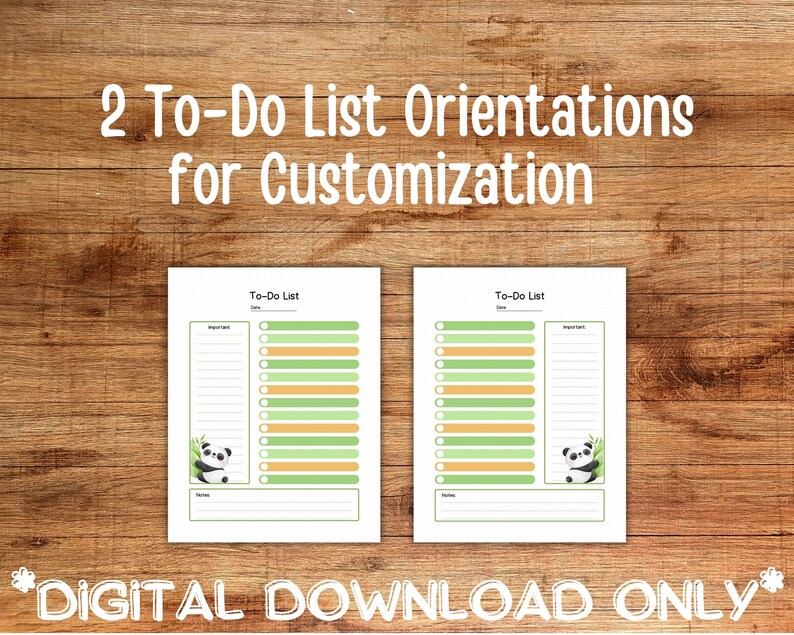Panda Planner Bundle: Customizable Calendars, Lists, Trackers, and More ...