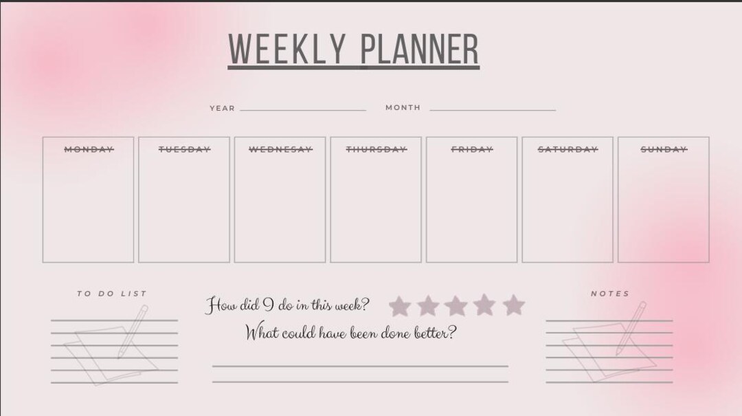 Weekly Planner for Students, Teachers | Weekly Notepad | Daily Planner ...