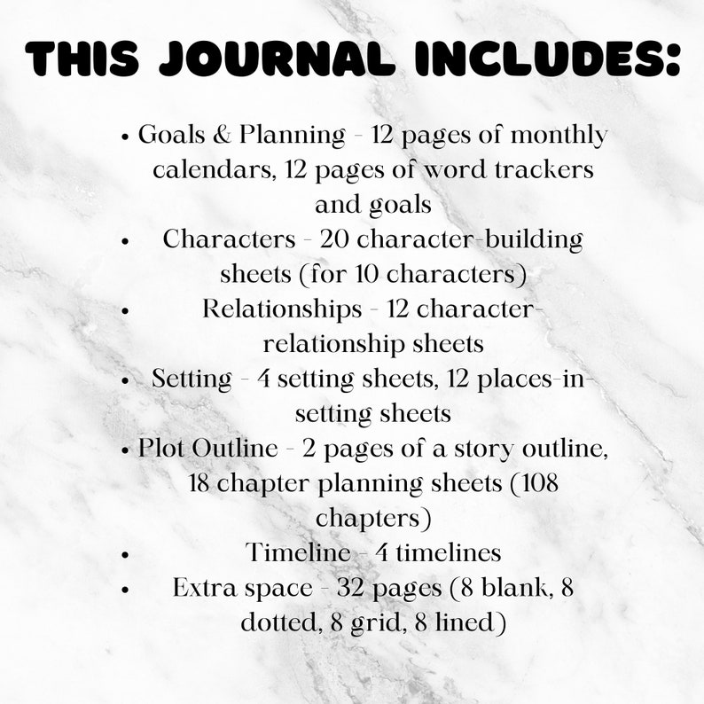 Writing Journal Plan Your Story for Writers Author Notebook Writing ...
