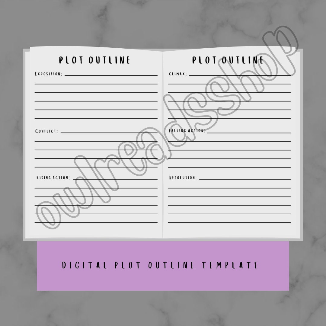 Book Plot and Chapter Outline Sheets Plan Your Story for - Etsy
