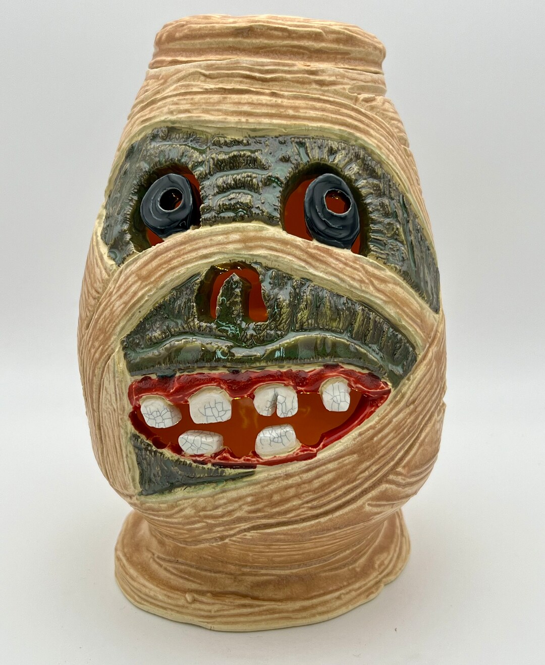 Mummy Luminary Stoneware Pottery - Etsy