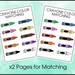 Color Matching Game Busy Book Printable Educational Activity Busy ...