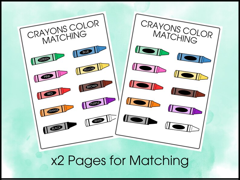 Color Matching Game Busy Book Printable Educational Activity Busy ...