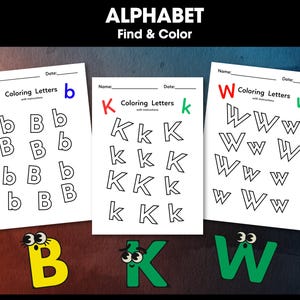 Alphabet Coloring Pages Preschool Printable ABC Worksheets Letters A-Z ...