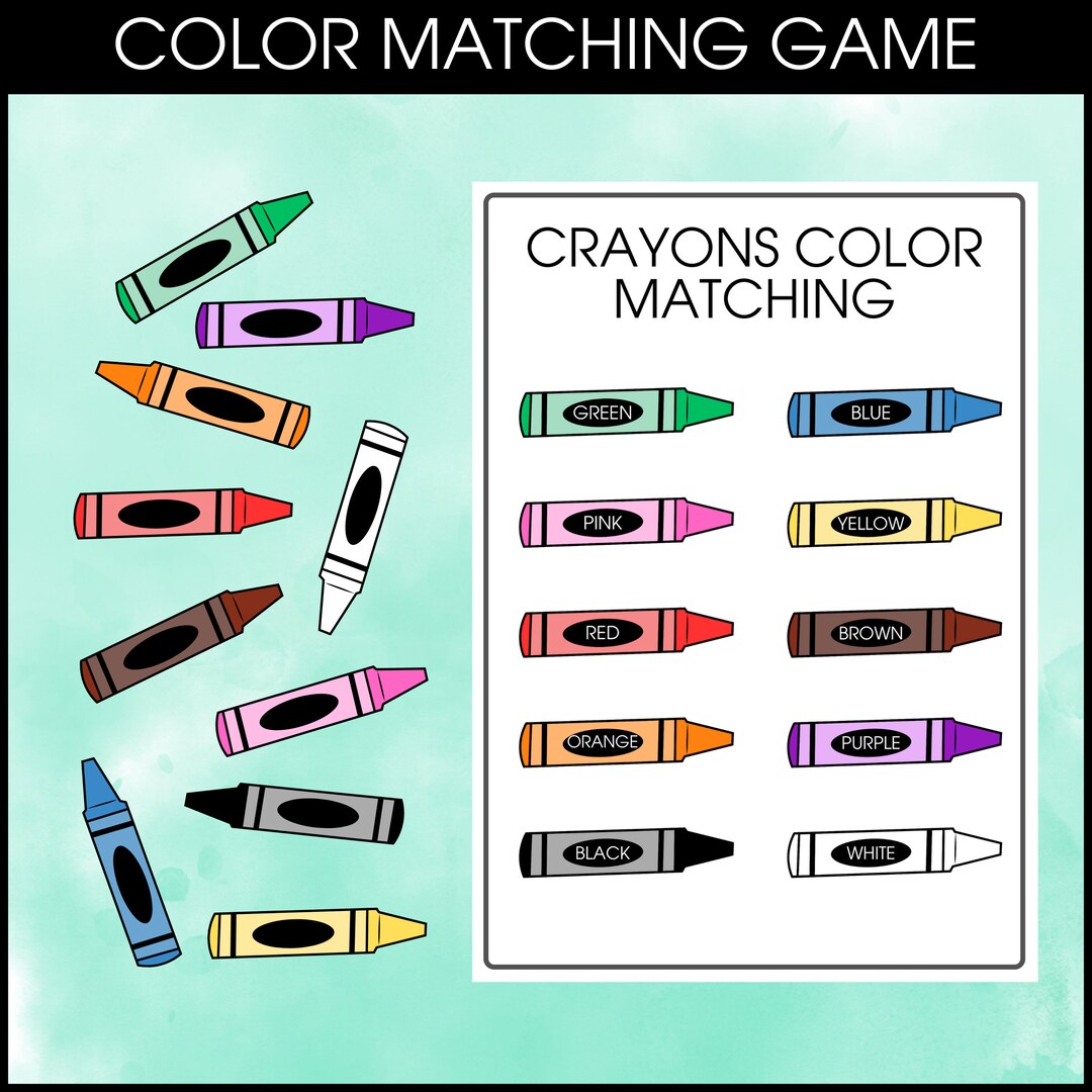 Color Matching Game Busy Book Printable Educational Activity Busy ...