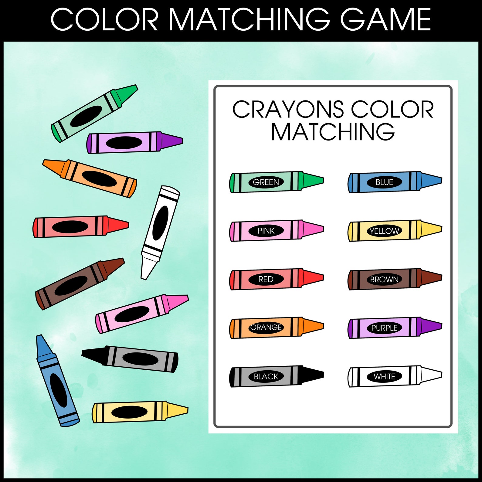 Color Matching Game Busy Book Printable Educational Activity Busy ...