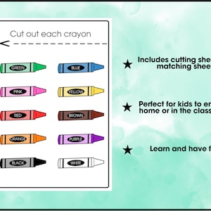 Color Matching Game Busy Book Printable Educational Activity Busy ...