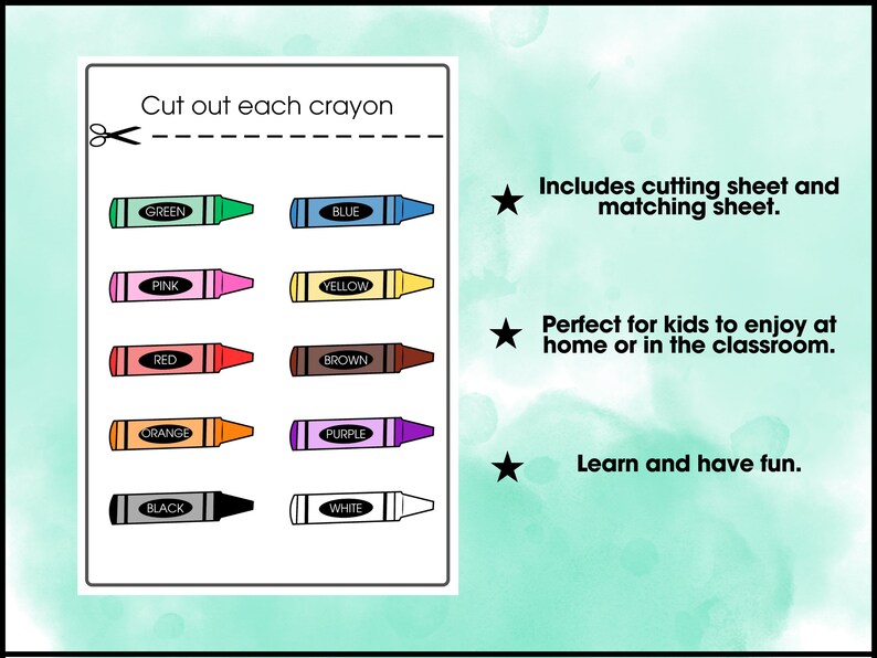 Color Matching Game Busy Book Printable Educational Activity Busy ...
