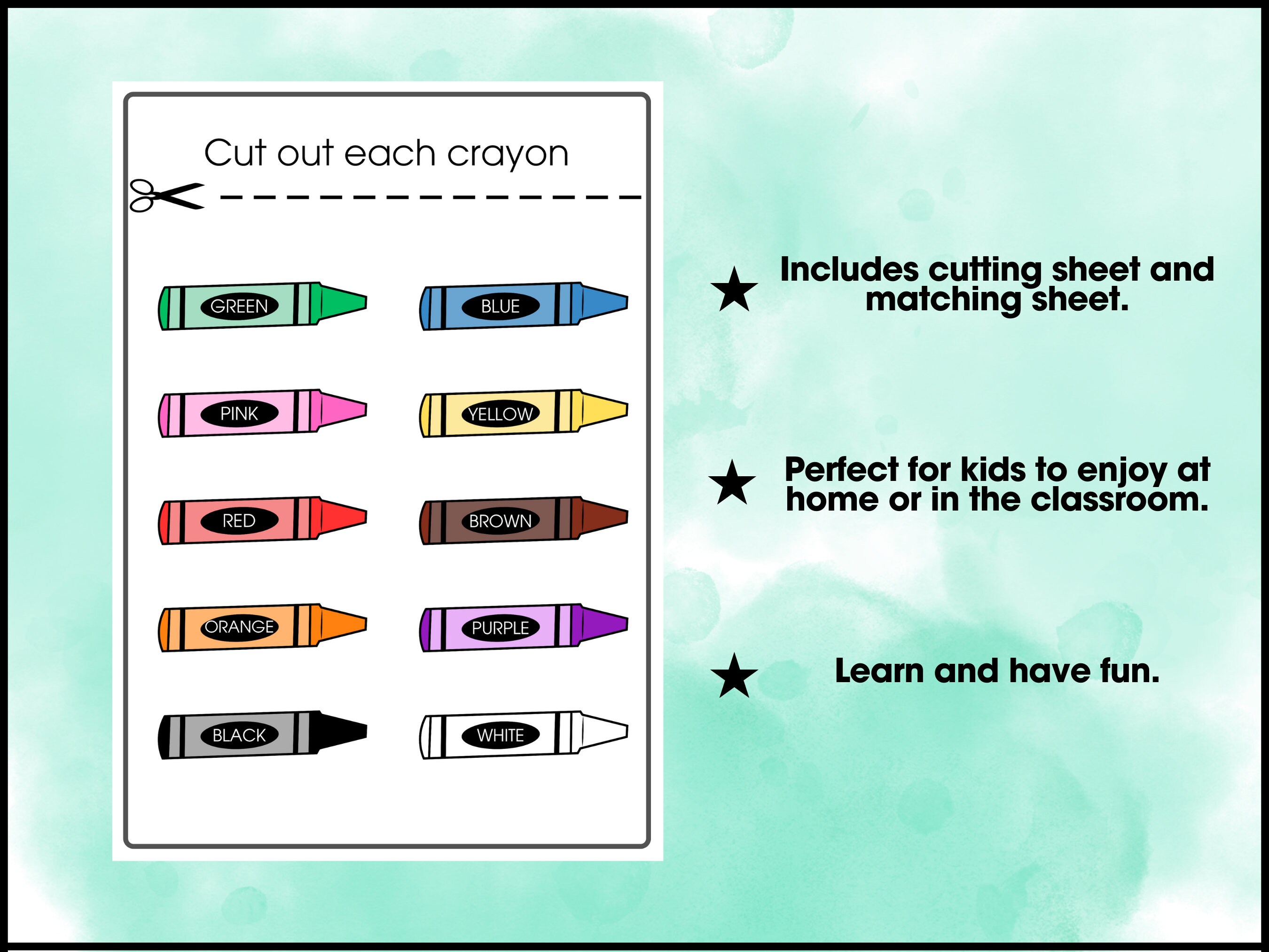 Color Matching Game Busy Book Printable Educational Activity Busy ...