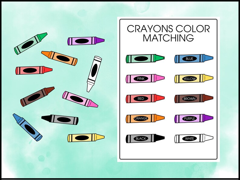 Color Matching Game Busy Book Printable Educational Activity Busy ...