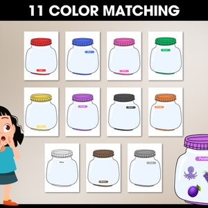 Color Matching Activity for Kids Homeschool Color Sorting Printable ...