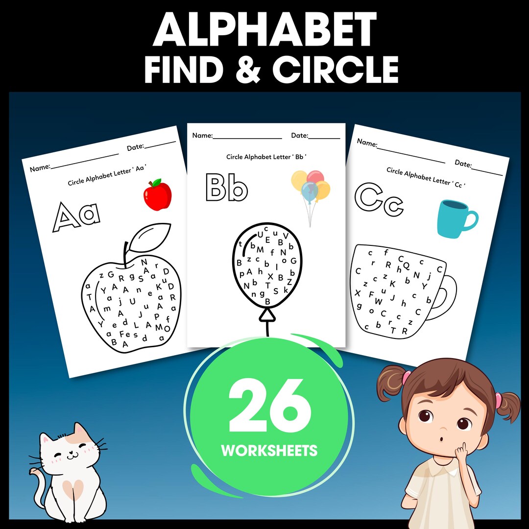 Alphabet Worksheets for Preschool Alphabet Busy Book Letter Recognition ...