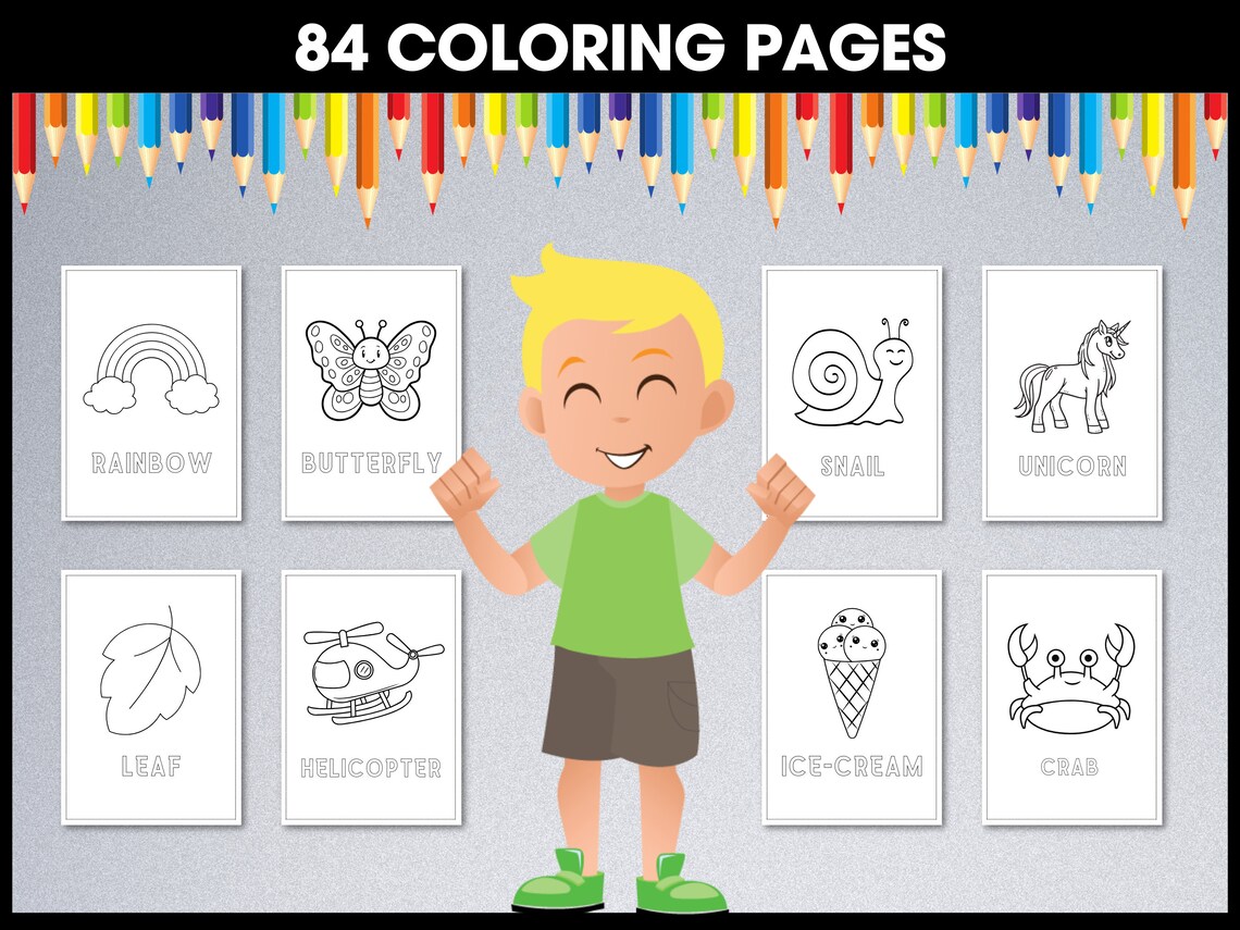 84 Printable Coloring Pages for Kids, Toddlers, Preschoolers, Coloring ...