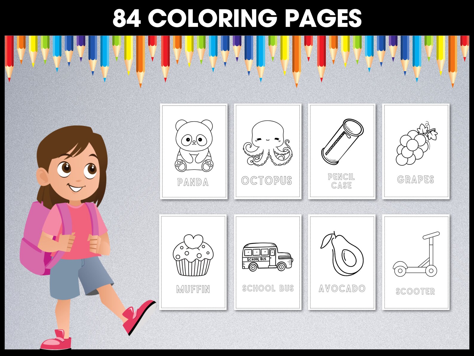 84 Printable Coloring Pages for Kids, Toddlers, Preschoolers, Coloring ...