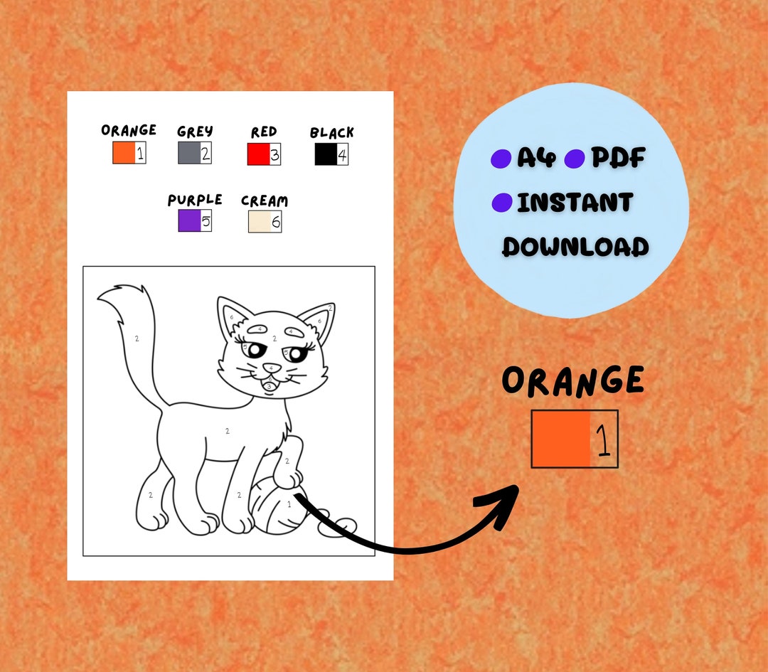 Coloring Book Paint by Numbers Coloring Pages for Kids Instant Download ...