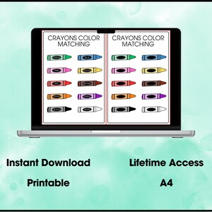 Color Matching Game Busy Book Printable Educational Activity Busy ...