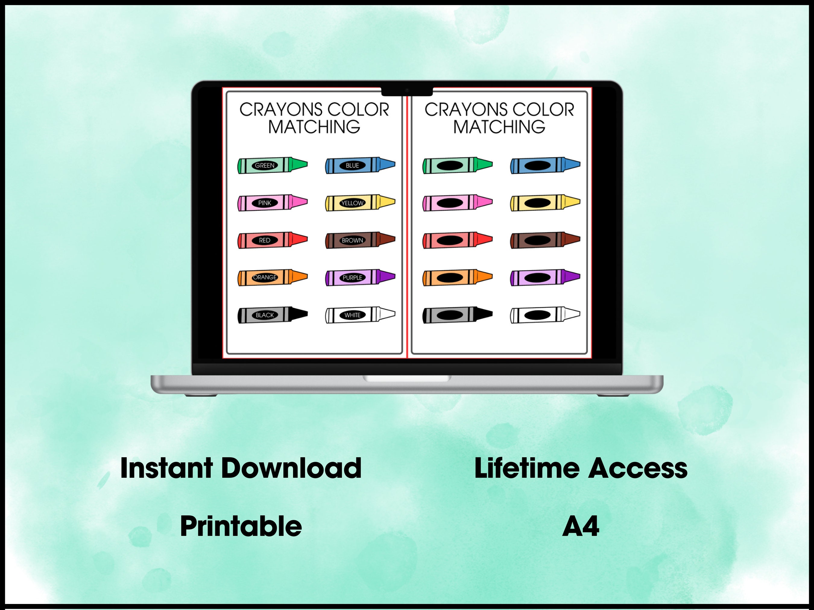 Color Matching Game Busy Book Printable Educational Activity Busy ...