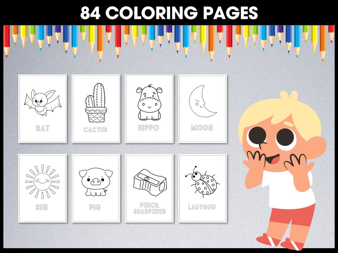84 Printable Coloring Pages for Kids, Toddlers, Preschoolers, Coloring ...