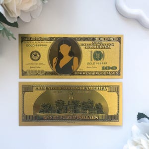 NEW Gold Placeholder Bills Set of 7 100, 500, 1000, 5000, 10000 ...